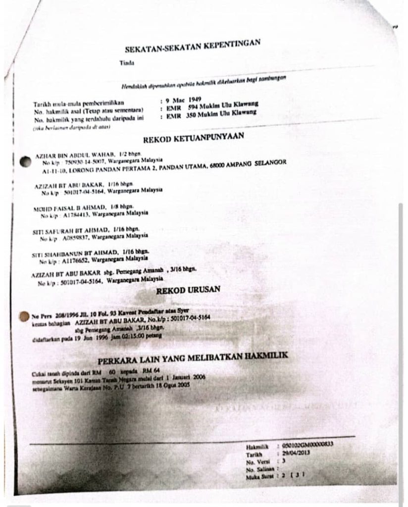 Cara Baca Geran Tanah. - Property Business